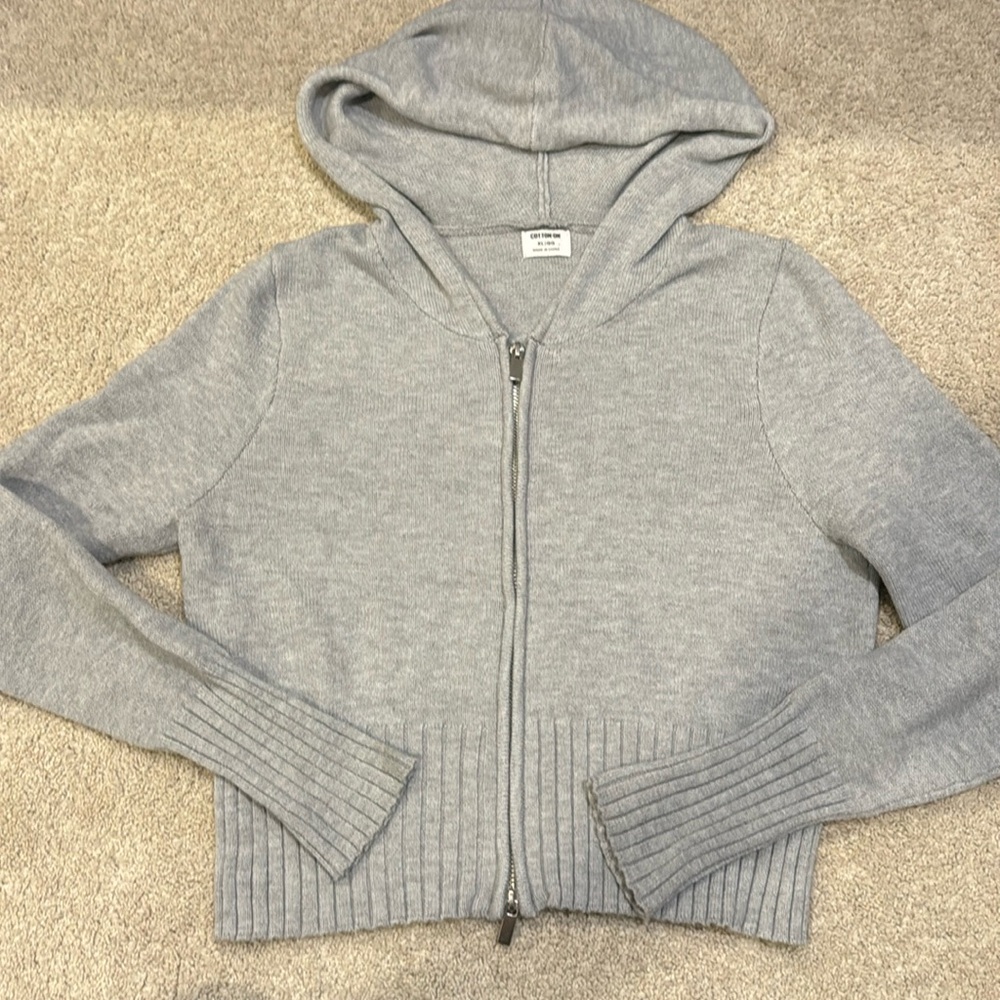 Cotton On Double Zip Up Sweater Hoodie Xl - Gem